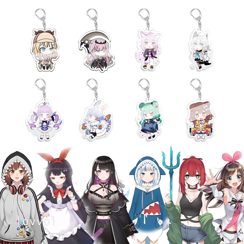 Cute Hololive Vtuber Q Version Figure Keychain Inugami Korone Shirakami ...