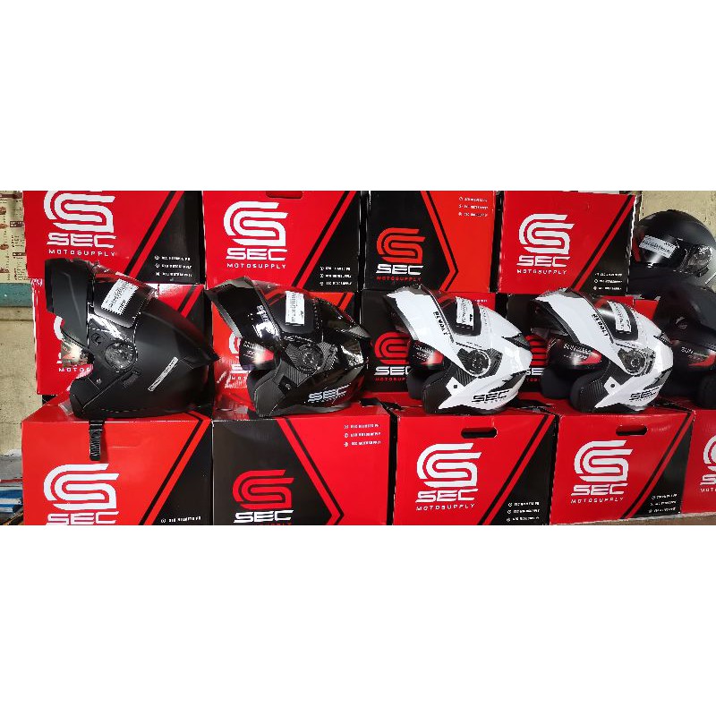 SEC REVOLT HELMET MODULAR/ DUAL VISOR WITH EXTRA FREE LENS | Shopee ...
