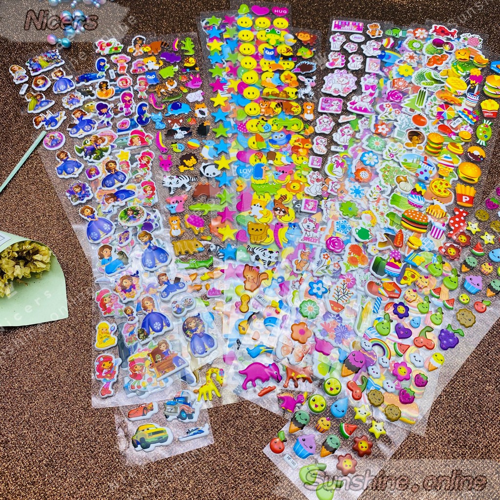 Foam Sticker DIY Scrapbooking Puffy Sticker Character,Fruits,Animals ...