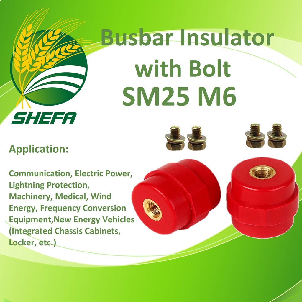 Busbar Insulator with Bolt SM25 M6, 10 pcs | Shopee Philippines
