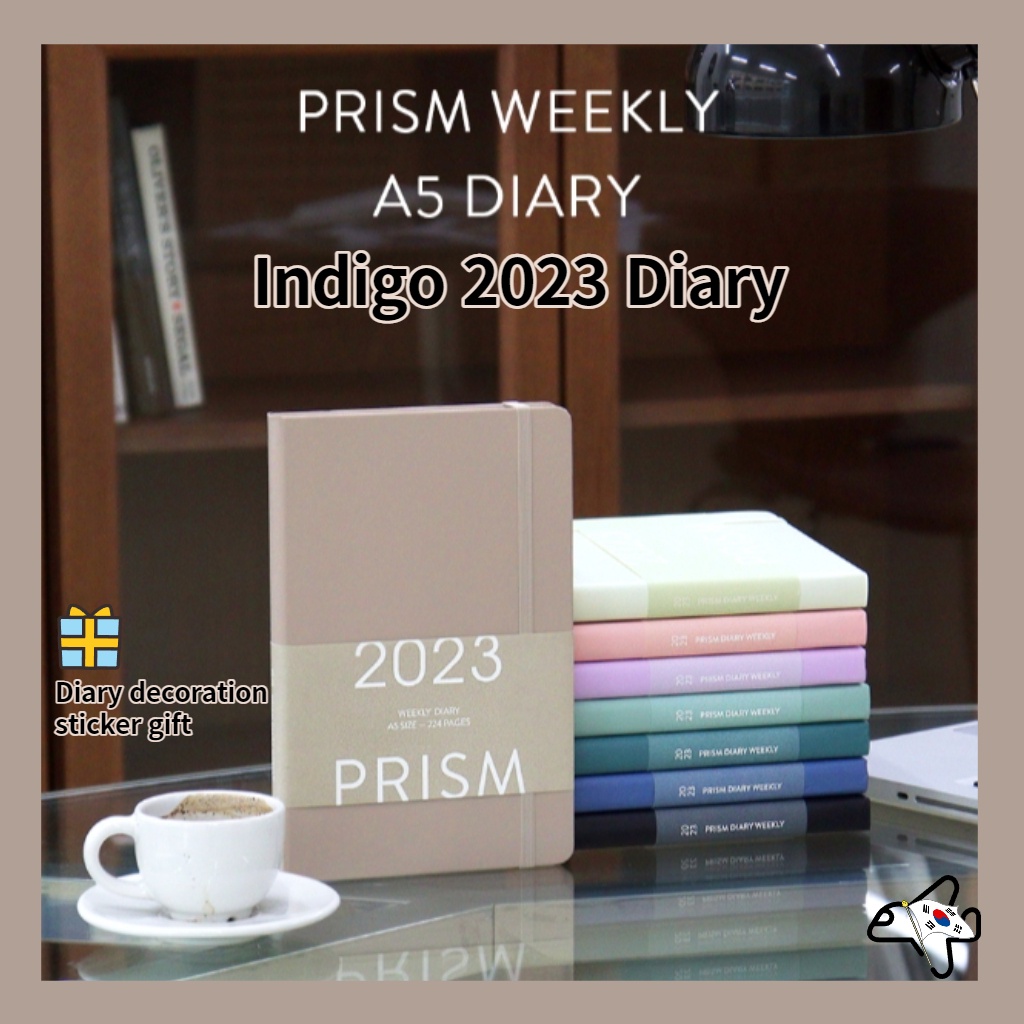 Indigo 2023 Diary/2023 Diary/Korean Diary/2023 Indigo Prism Weekly A5 Diary/Diary decoration ...