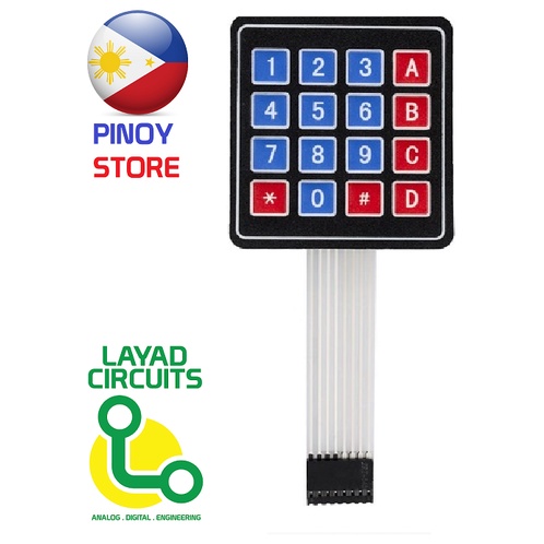 4x4 4x3 keypad matrix dome keypad good for Arduino and DIY projects ...