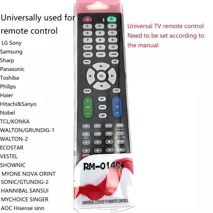 RM-014S+ Universal LCD LED Television Smart TV Replacement Remote ...