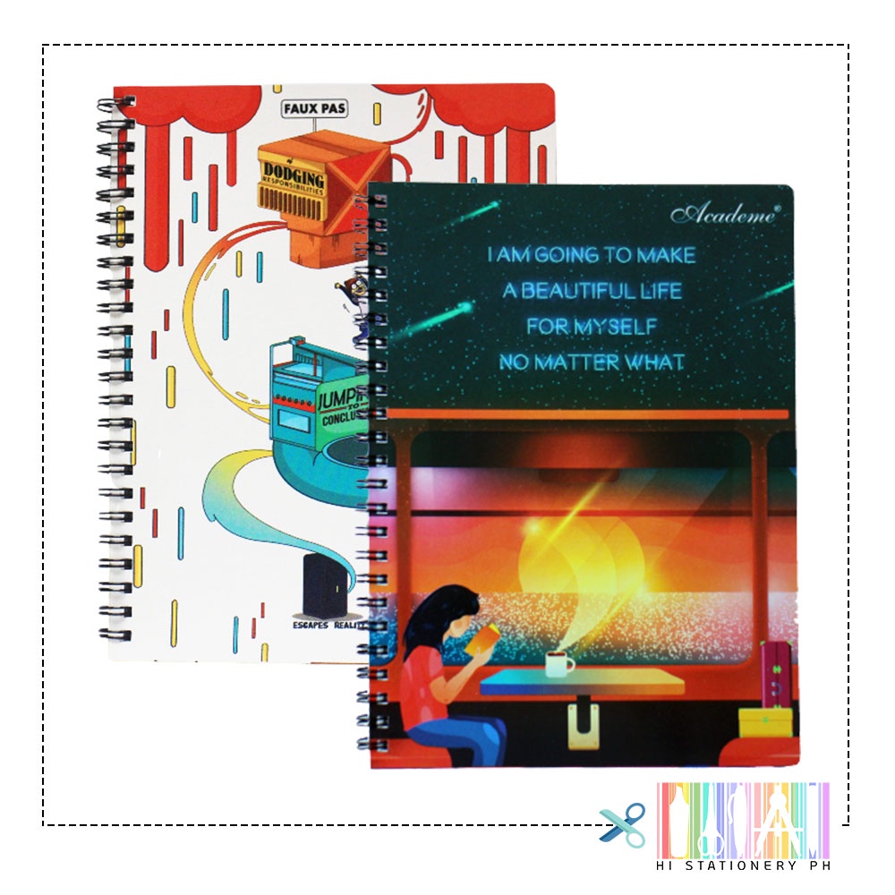 Academe Wizdom Inspire Notebook Double Loop Spiral Notebook - 1pc ...