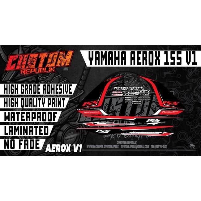 Aerox 155 V1 Revs Your Heart Decals Set | Shopee Philippines