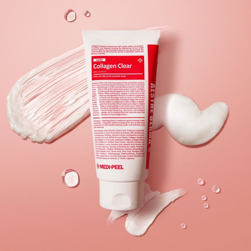 [Medipeel] Red Lacto Collagen Clear Cleanser (300ml)+ Free Sponge ...