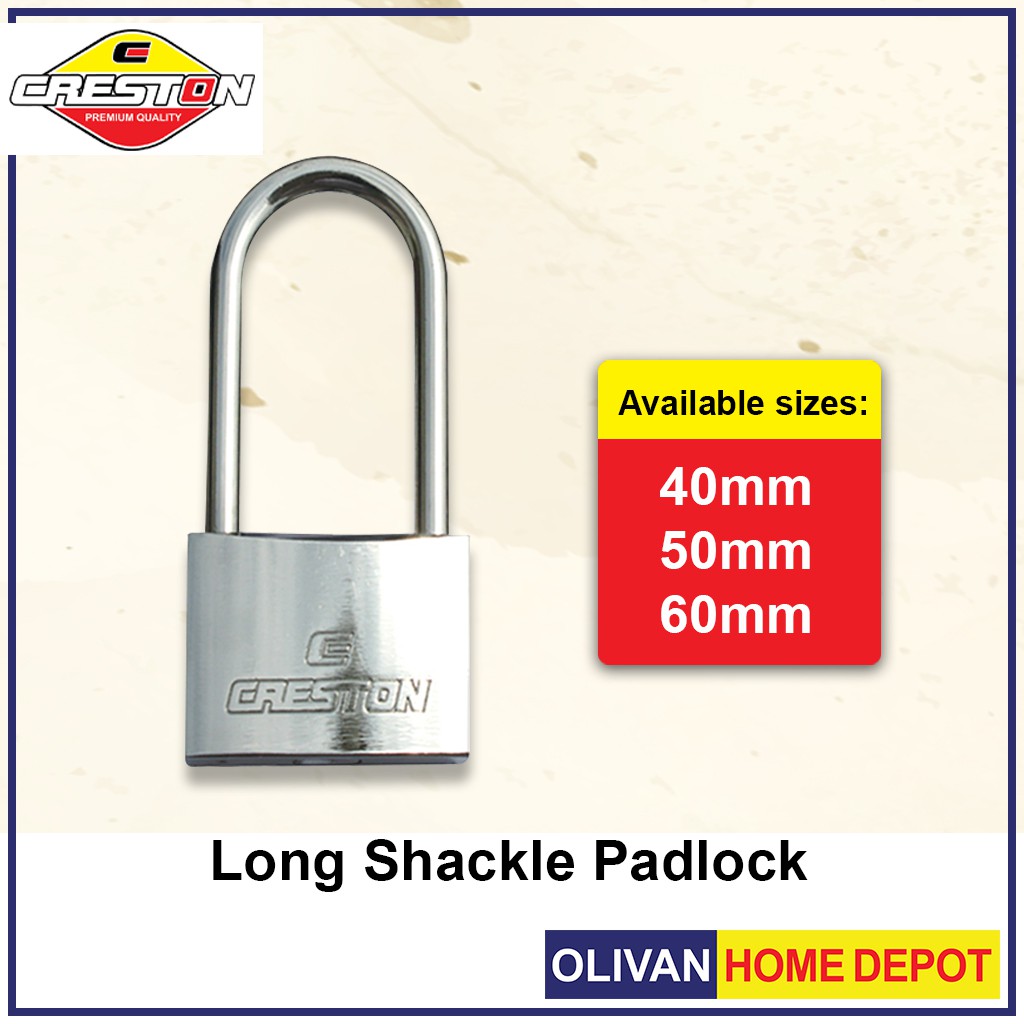 CRESTON Maximum Security Padlock-Steel Long Shackle | Shopee Philippines