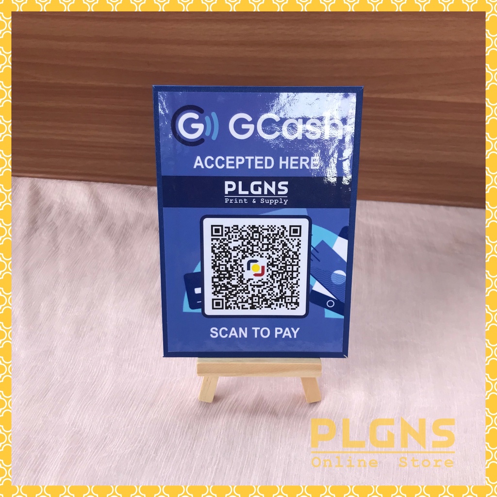 QR Code Stand | Scan Mini Board with wood easel presyo ₱45