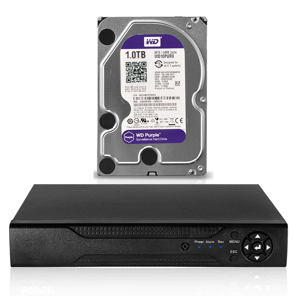 16-channel 500W hard disk NVR digital HD H.265 With WD10PURX Purple ...