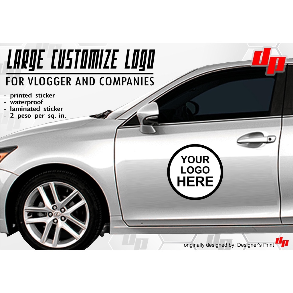 Large customize logo for vloggers and companies - A3 size maximum ...