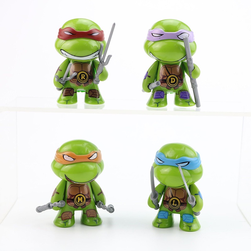 4 pieces TMNT Teenage Mutant Ninja Turtles Leo Raph Mike Don Figures ...