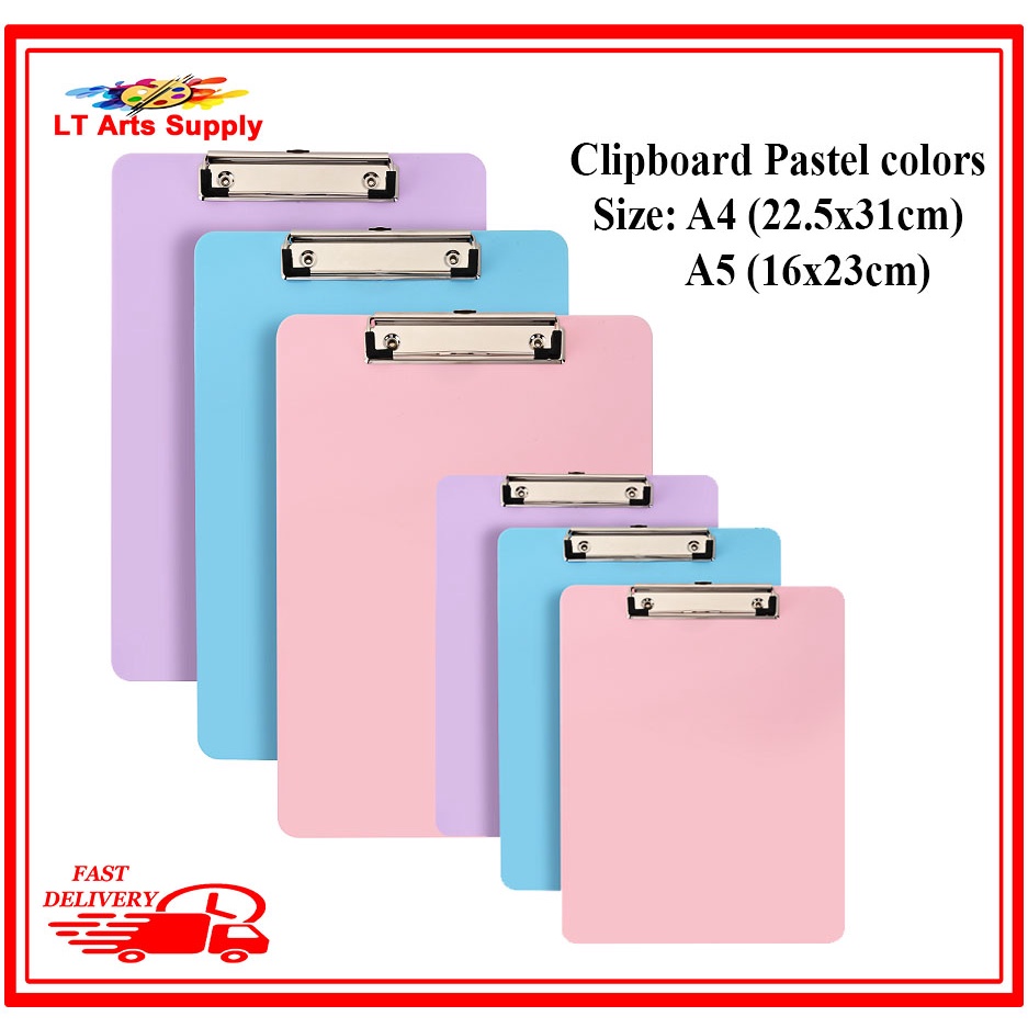 Dingli Clipboard pastel color Size A5 & A4 | Shopee Philippines