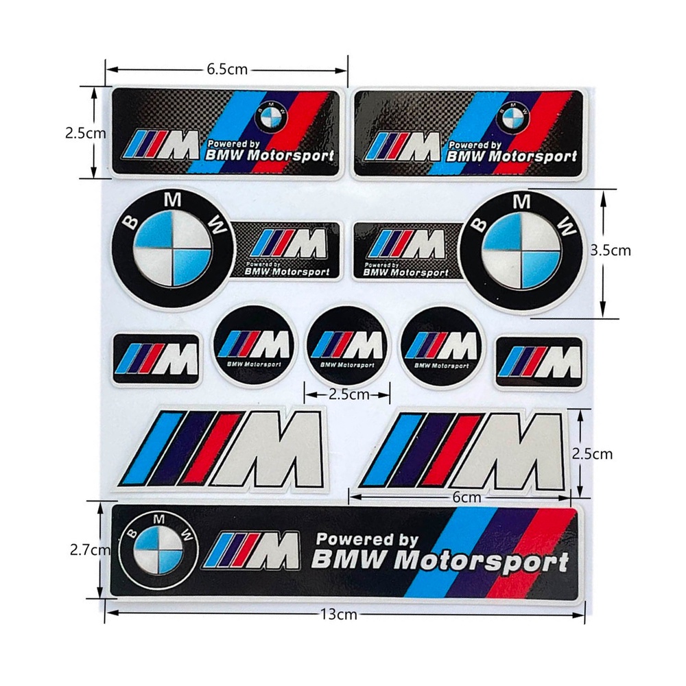 BMW Logo REFLECTIVE Car Decal Sticker Whole SET | Shopee Philippines