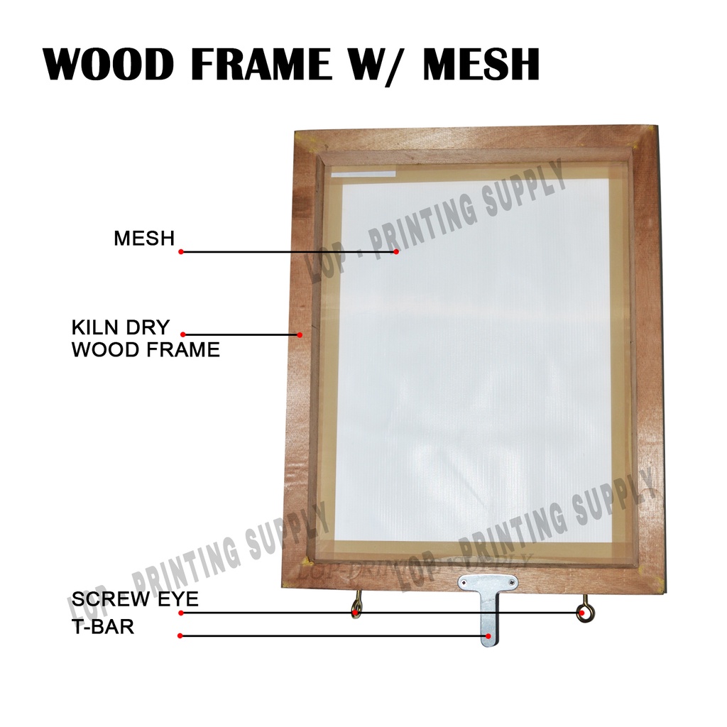 Wood frame With Mesh Mesh w/ Free T-Bar and Screw Eye | Shopee Philippines