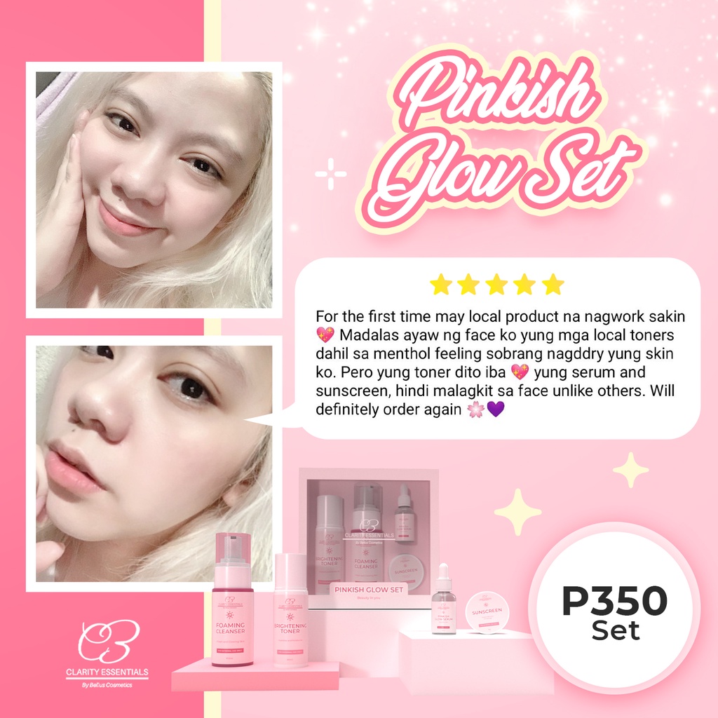 Pinkish Glow Set - Glass Skin Set by Clarity Essentials | Foaming wash ...