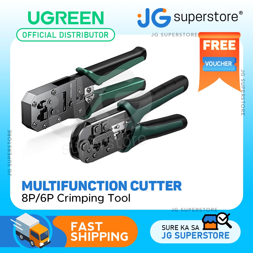 UGREEN 8P/6P Dual Purpose Multifunctional Crimping Tool for RJ45 RJ11 Network Cable | 70683 ...