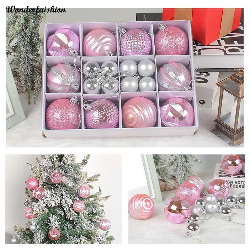 26PCS 6cm Electroplating Painted Christmas Ball Plastic Ball Set ...