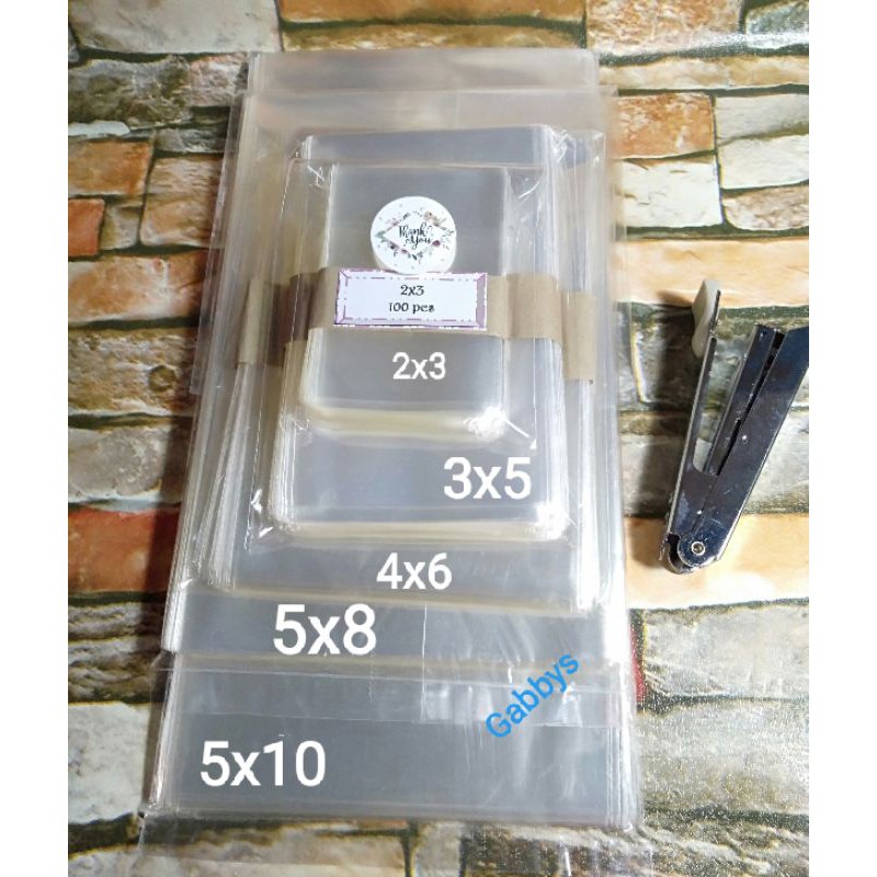 OPP plastic non adhesive (4x7,4x8,5x8,5x10) 100 pcs | Shopee Philippines