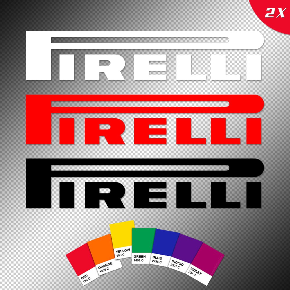 Stickers | 1X Pirelli Tires | Weather Proof die-cut Decals | Logo ...