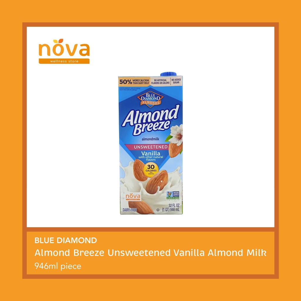 Blue Diamond Almond Breeze Unsweetened Vanilla Almond Milk 946ml (pc) | Shopee Philippines