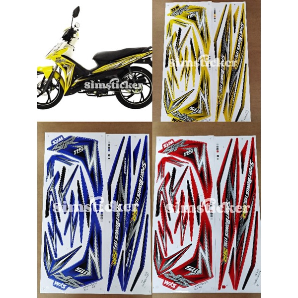 SYM SPORT BONUS 115 SR (3) BODY STICKER | Shopee Philippines