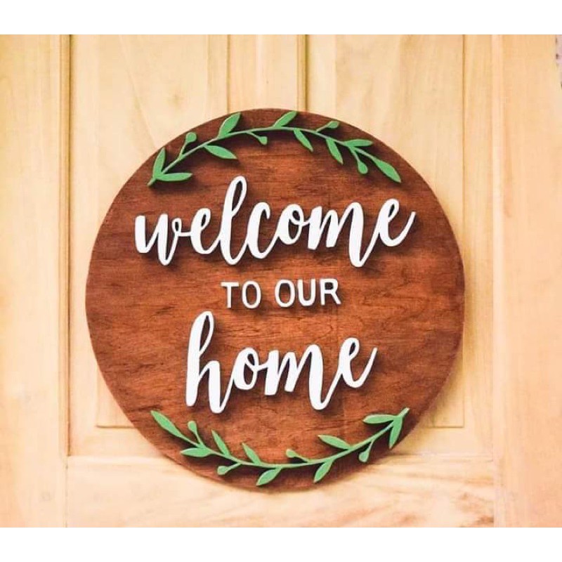 welcome to our home wall home sign decor wooden | Shopee Philippines