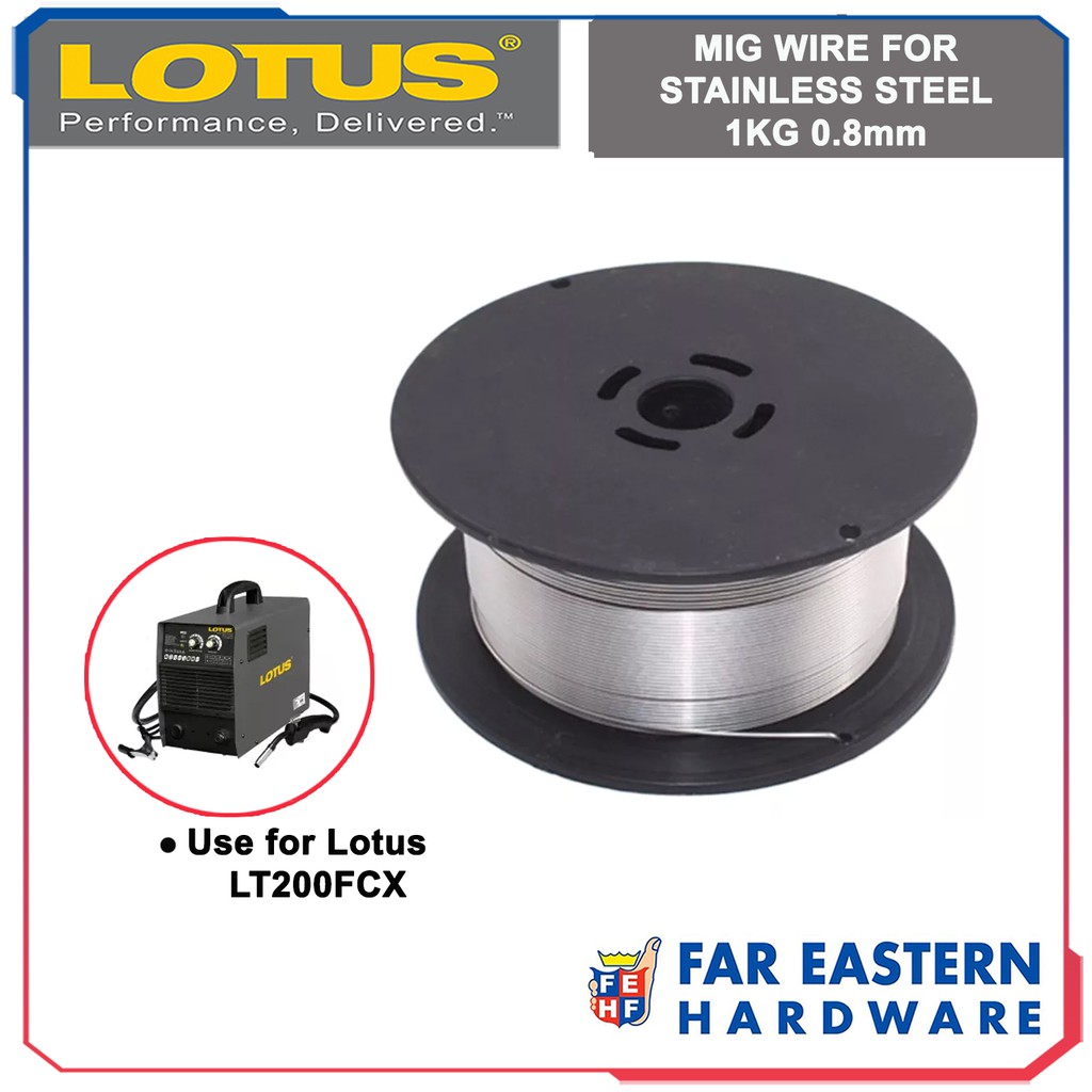 LOTUS Flux Cored Wire for Stainless Steel 0.8mm 1KG MIG WIRE Gasless ...