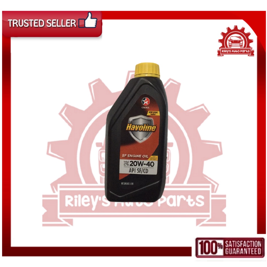 CALTEX HAVOLINE GASOLINE ENGINE OIL 20W-40 API SF/CD 1 Liter | Shopee ...