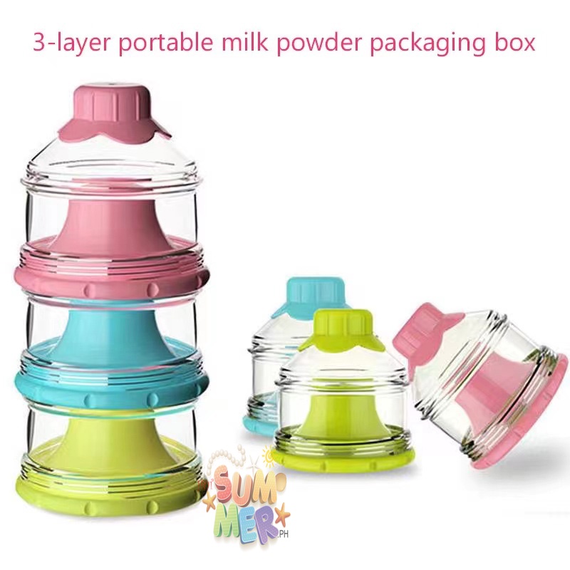 3-layer infant formula milk powder box, portable baby milk powder ...