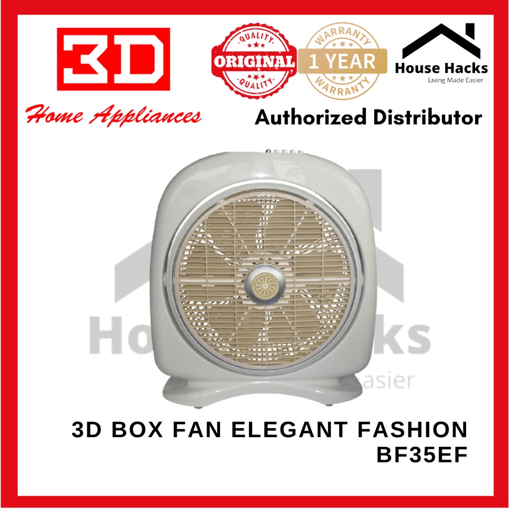 3D Box Fan Elegant Fashion BF35EF (House Hacks) | Shopee Philippines