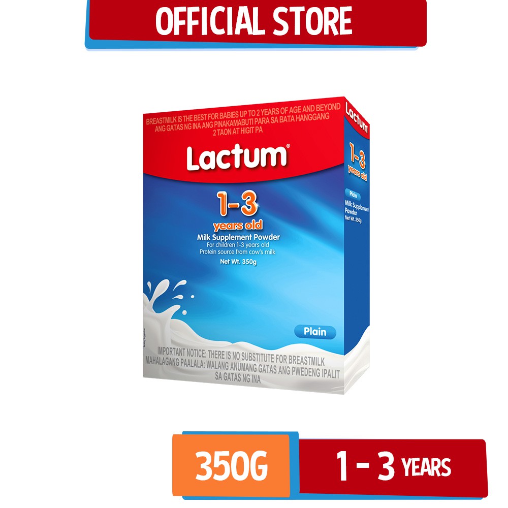 Lactum Milk Supplement Powder for 1-3 Years Old 350g | Shopee Philippines