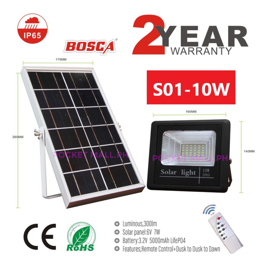 BOSCA 2 Year Warranty 10W 25W 40W 60W100W Solar Light Led Outdoor Flood ...