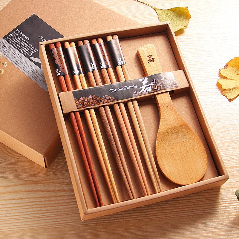 Chopsticks Set with Wooden Rice Spatula By Chanko Dining | Shopee ...