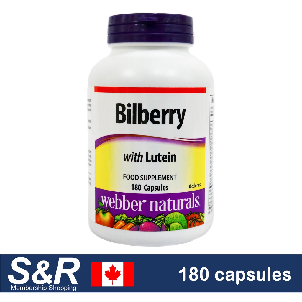 Webber Naturals Bilberry with Lutein 180 capsules | Shopee Philippines