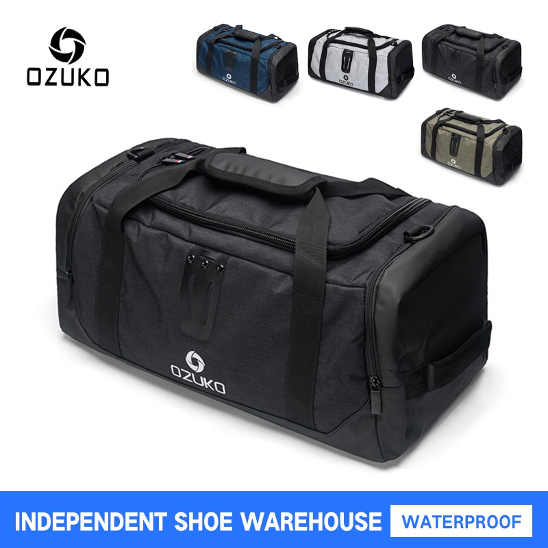 OZUKO Large Capacity Men Travel Duffle Bag Waterproof Oxford Luggage ...