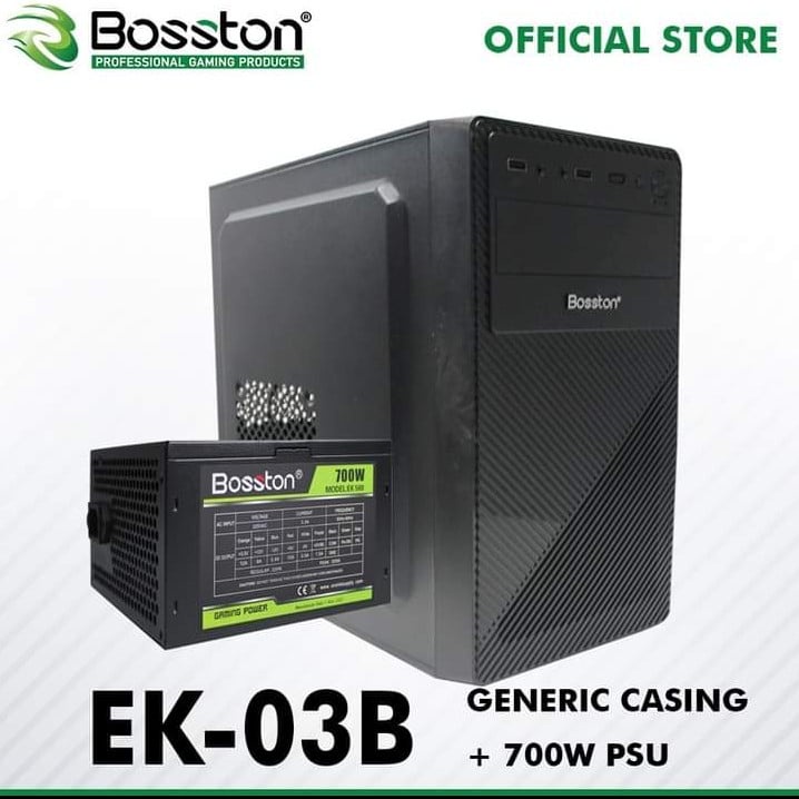 BOSSTON EK-03B EK-03C CPU Desktop Computer Case Casing Micro-ATX Mini ...