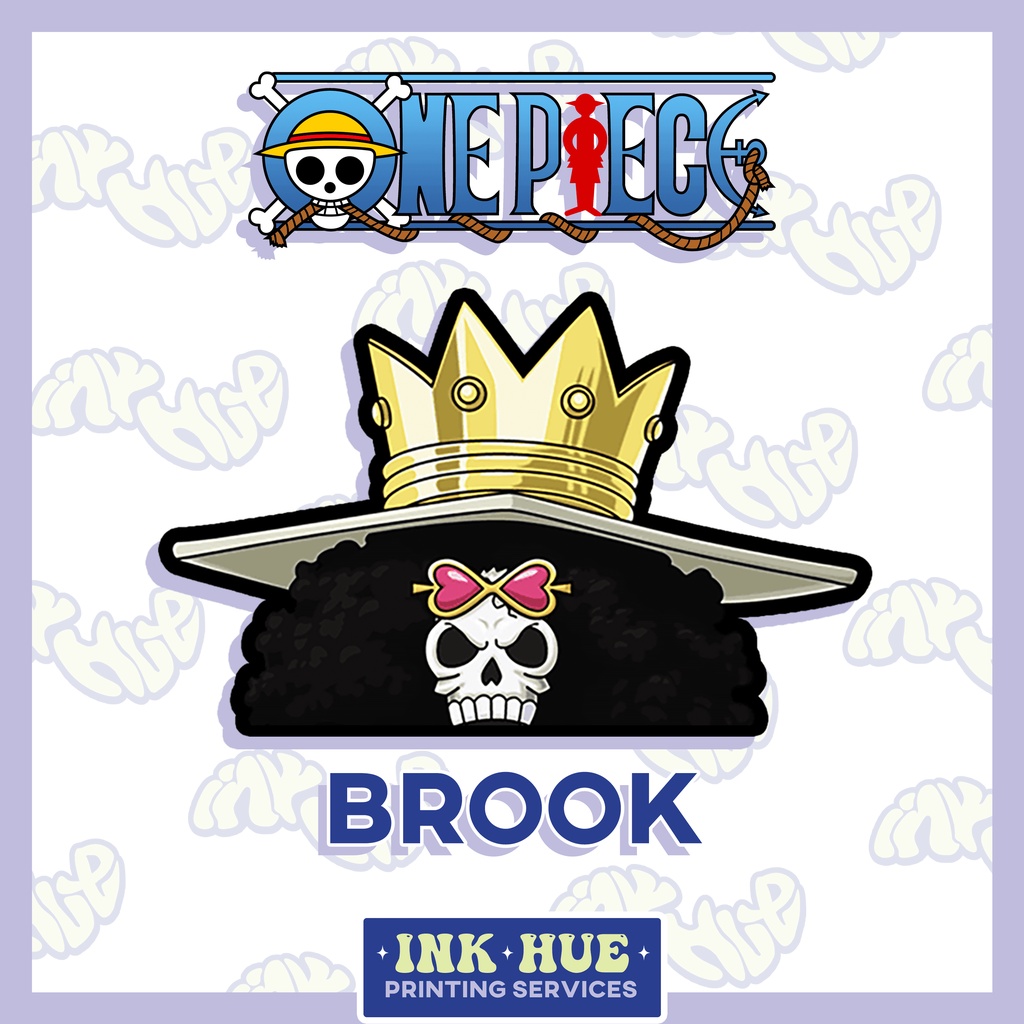 One Piece - BROOK - Waterproof PEEKER STICKER for Tumblers and more ...