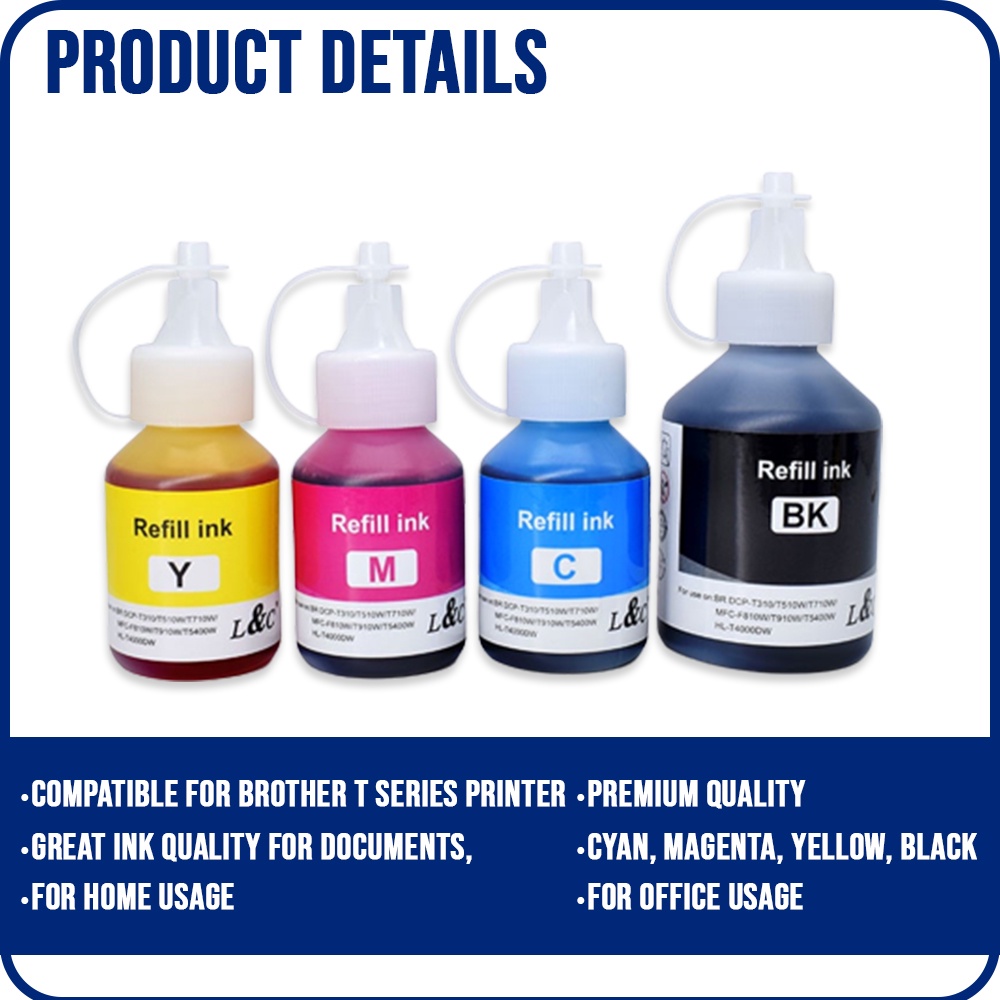 BTD60 BT6000 BT5000 Compatible Brother Refill Ink For DCP-T310 DCP ...