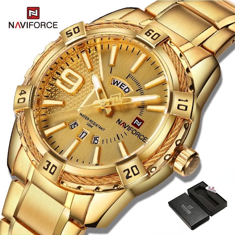 Naviforce NF9117 Men Original Brand Stainless Steel Fashion Sport Full ...