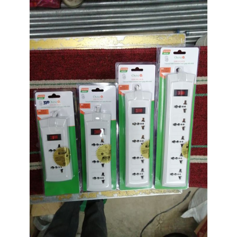 Omni Universal Extension Cord 2/3/4/5 gang Extension with 1 switch ...