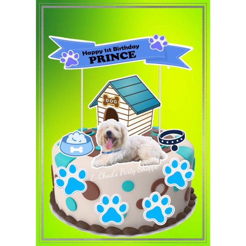DOG Theme Cake Topper Set (Boy Version) | Shopee Philippines