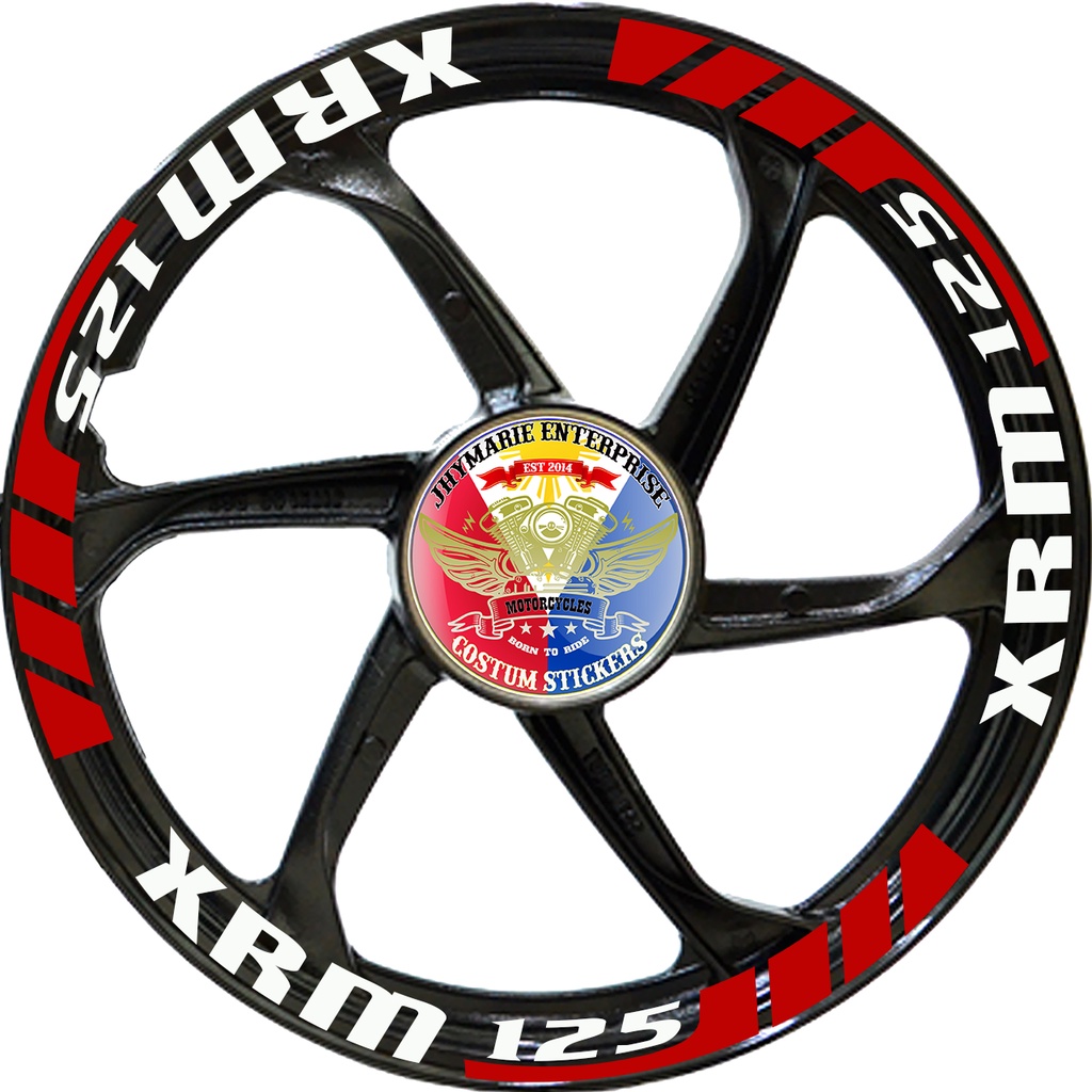 HONDA XRM 125 MAGS STICKER set for 2 mags front and rear both sides ...