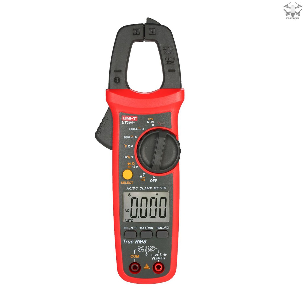 Uni-t ut204+ 6000 counts digital clamp meter true rms multimeter clamp ...