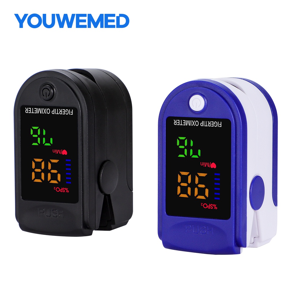 LED Portable Finger Pulse Oximeter Free Lanyard Fingertip Oxygen Clip ...