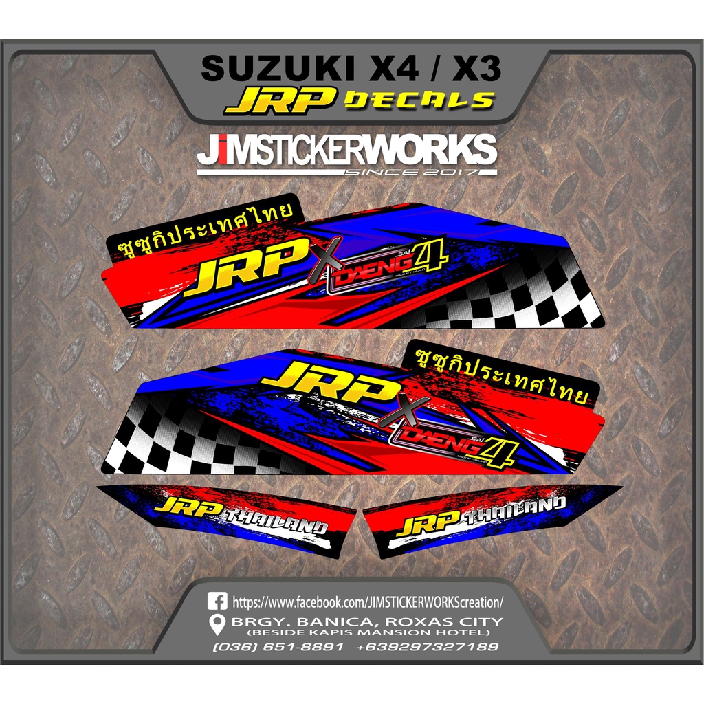 SUZUKI X4/X3 (JRP STOCK DECALS SET) | Shopee Philippines