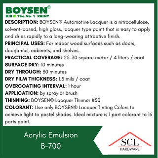 BOYSEN Automotive Lacquer White B-1300 Liter | Shopee Philippines