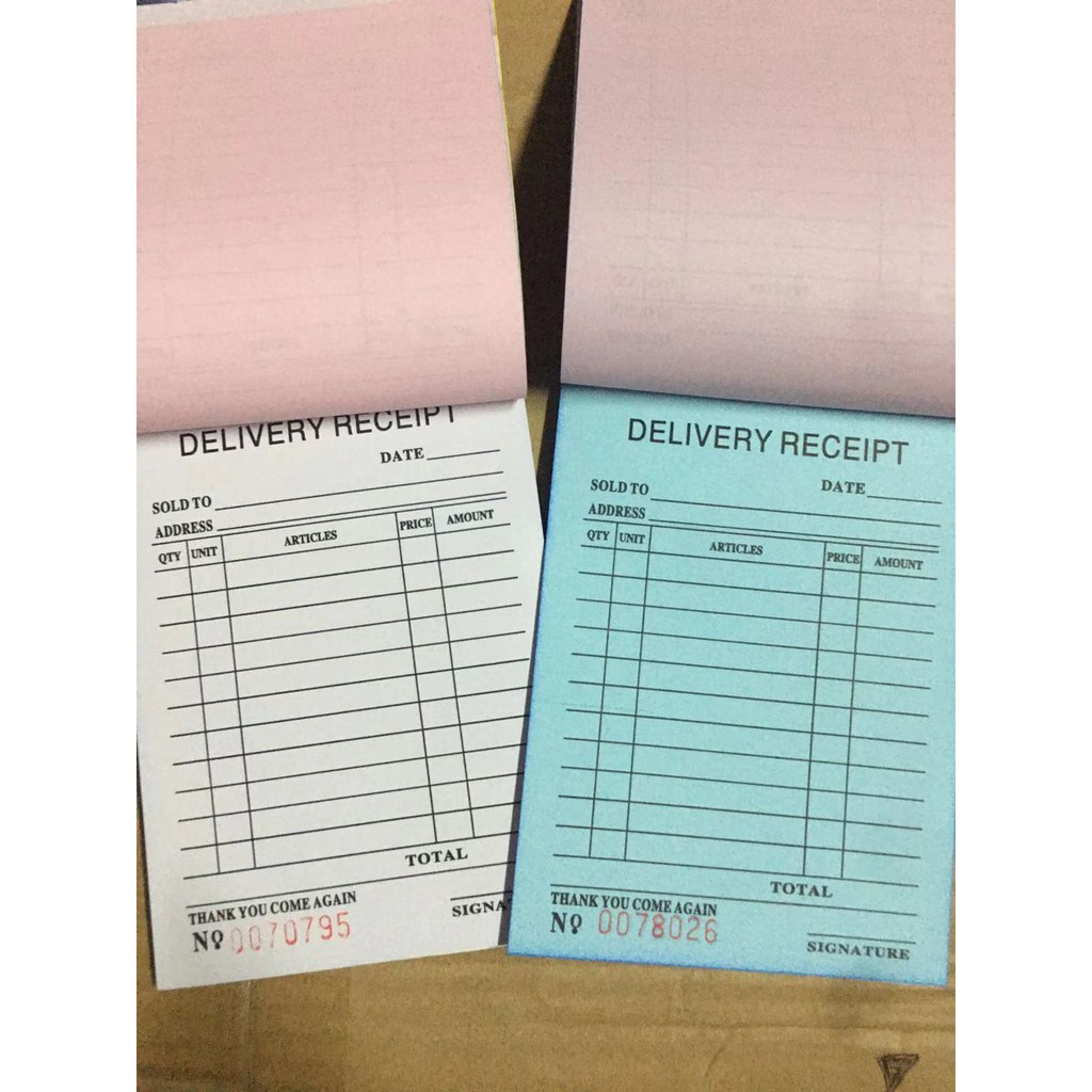 DELIVERY RECEIPT(Small Size ) List 9x13cm Regular and Thick duplicate ...