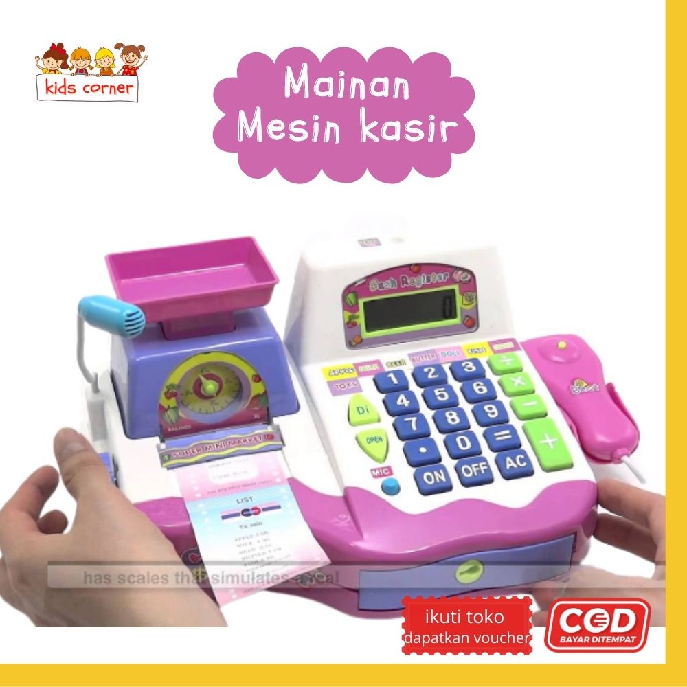 Toy Cashier cash register Large Girls supermarket cash register ...