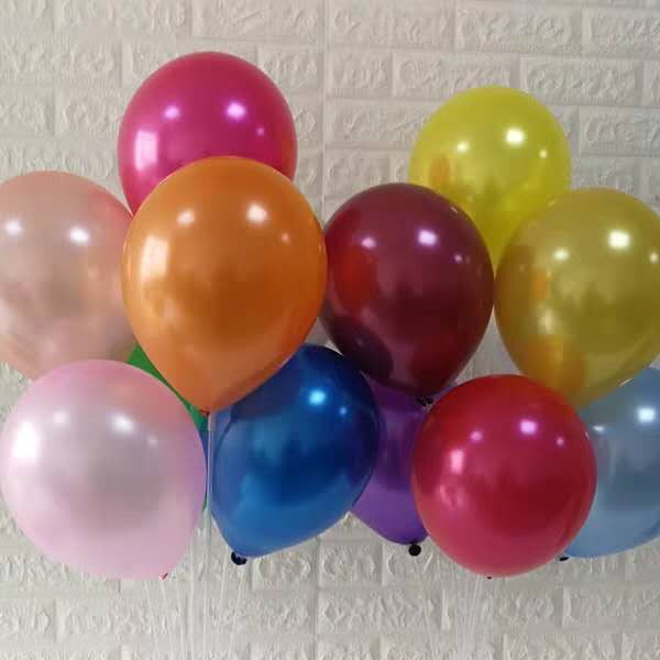 25 pcs 10 inches Thickened glossy Metallic rubber balloons birthday ...
