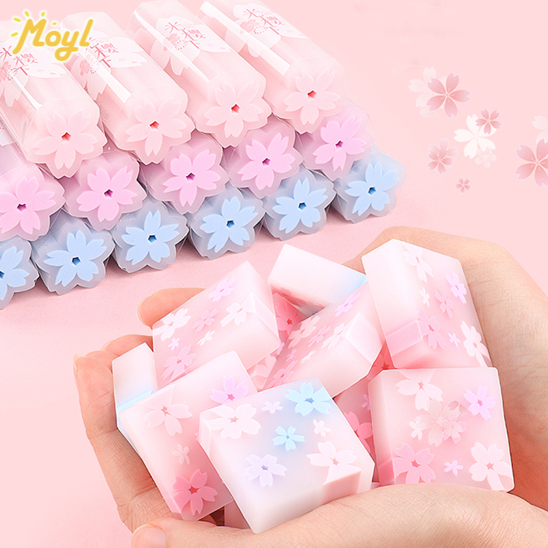 Deli Creative Sakura Eraser Leaves No Trace 4B Jelly Eraser | Shopee ...